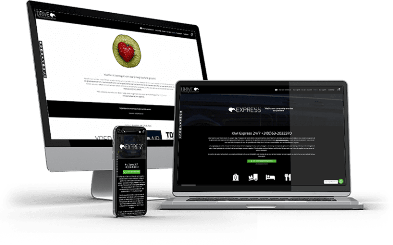 Drive Kiwi vervoer website | ROCK Design | N°1 Kwaliteit